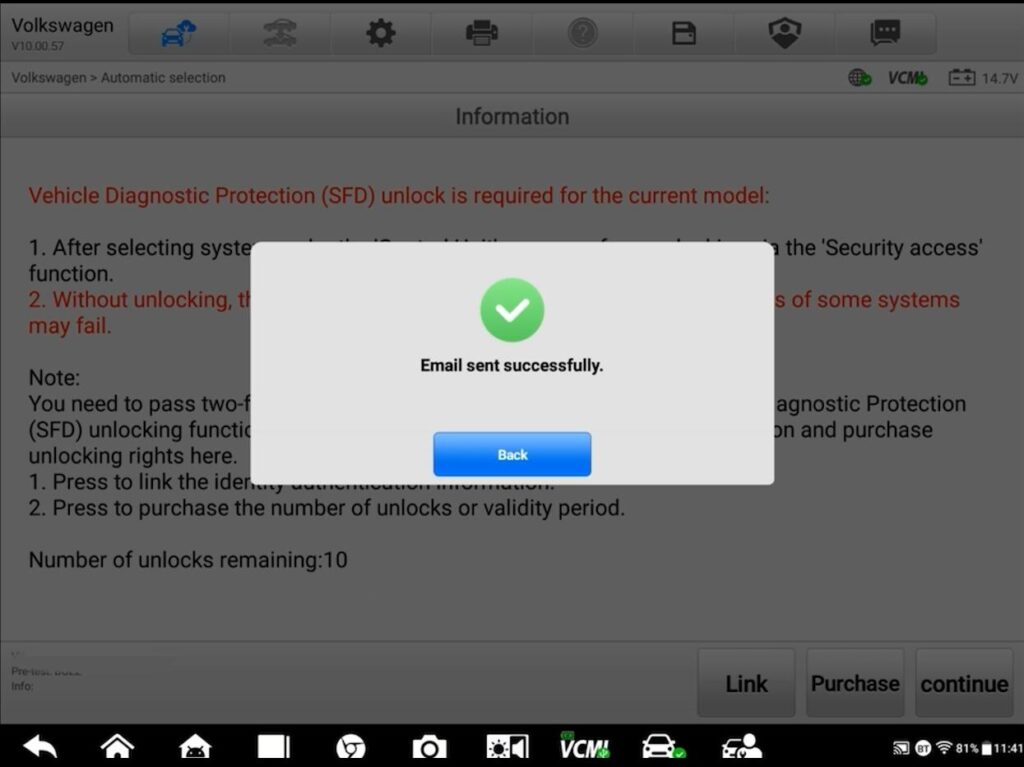 How to Online Unlock VAG SFD with Autel MaxiSys (Purchase Tokens in Device)? | OBDII365.com ...